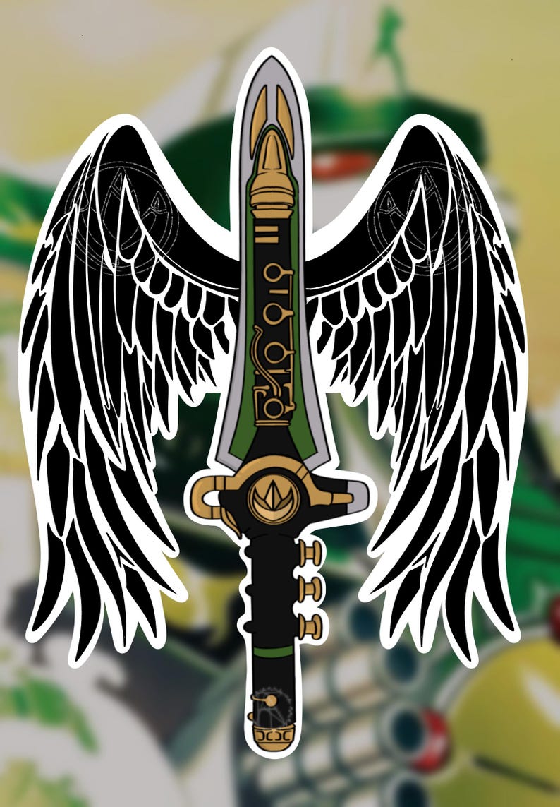Green Ranger Dragon Dagger Sticker - Etsy