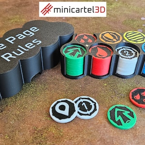 One Page Rules Token Set & Case, for OPR Grimdark Future, Age of ...