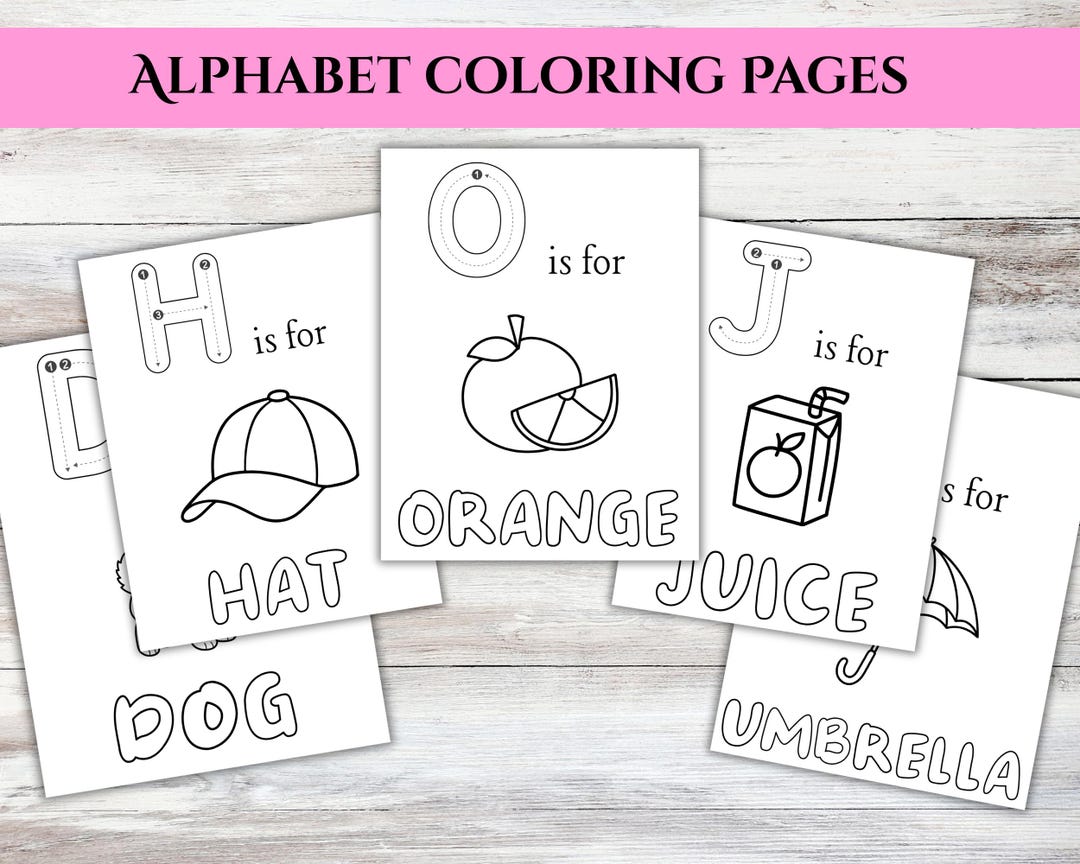 Alphabet Coloring Pages, Preschool Coloring Pages, ABC Coloring, Kids ...