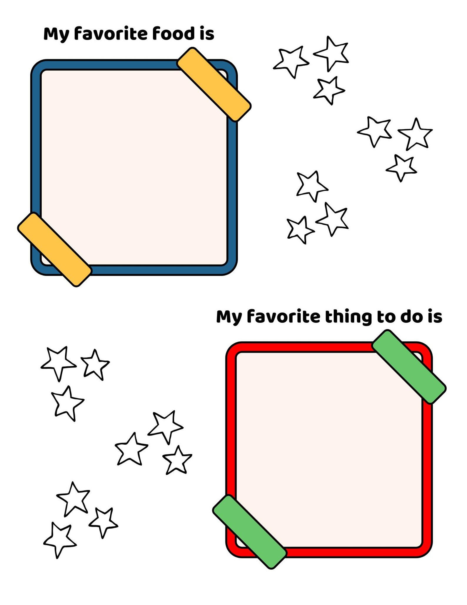 Kids Time Capsule Printable: Activity Sheets (PDF Download) - Etsy