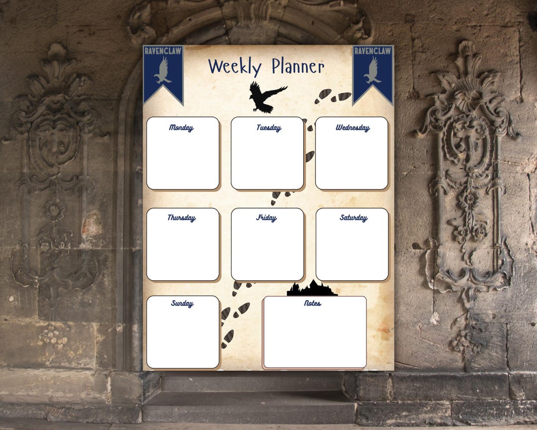 Ravenclaw Printable Planner, Cute Hogwarts Planner, Hogwarts Printable ...