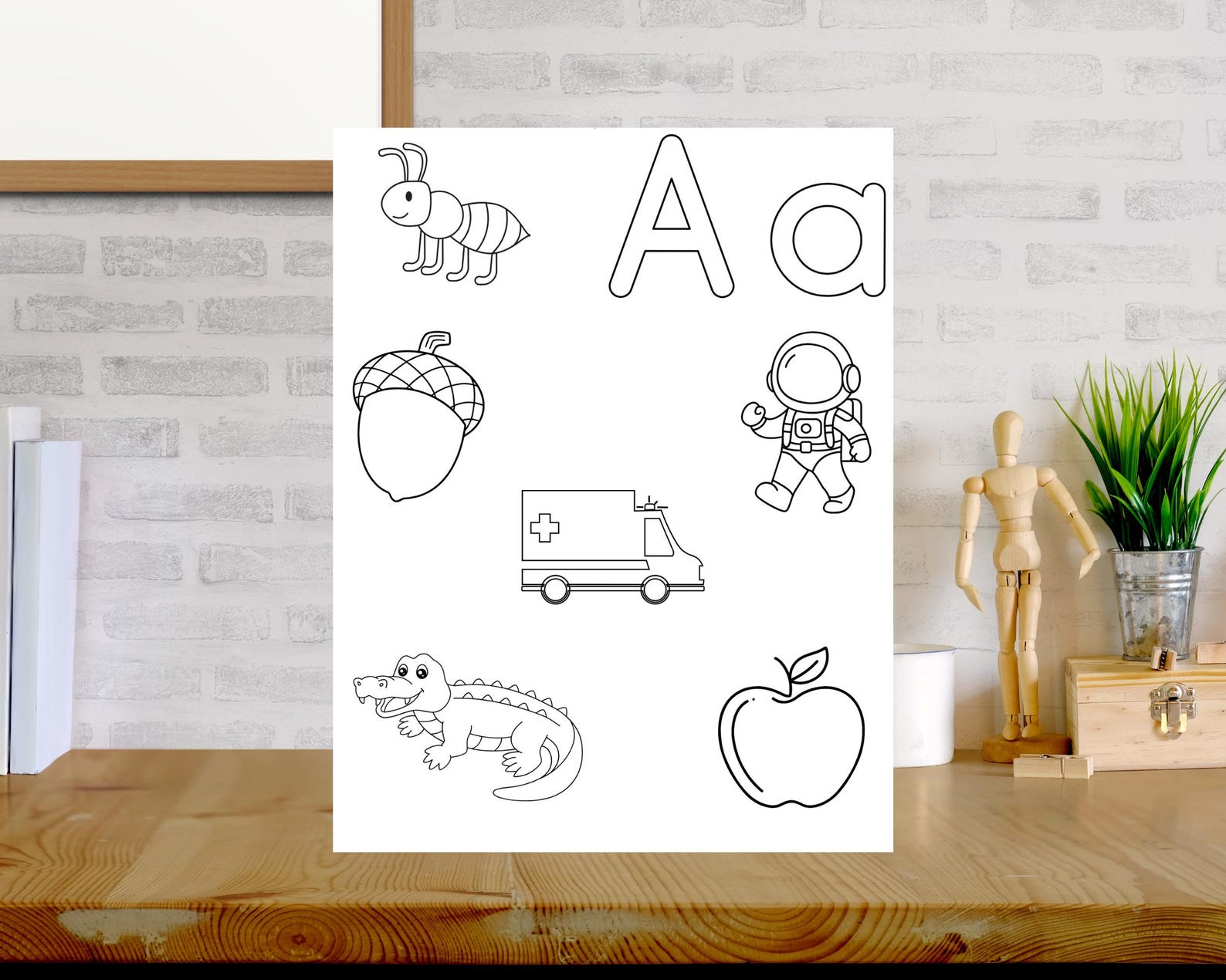 Alphabet Coloring Page for Kids, Kids Learning Printable, School ...