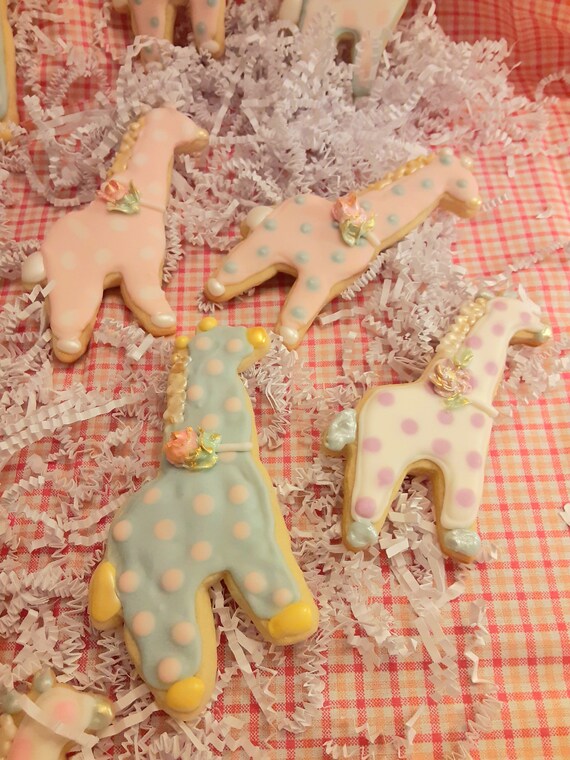 Giraffe Cookies Baby Shower Cookies Baby Girl Cookies Baby - Etsy