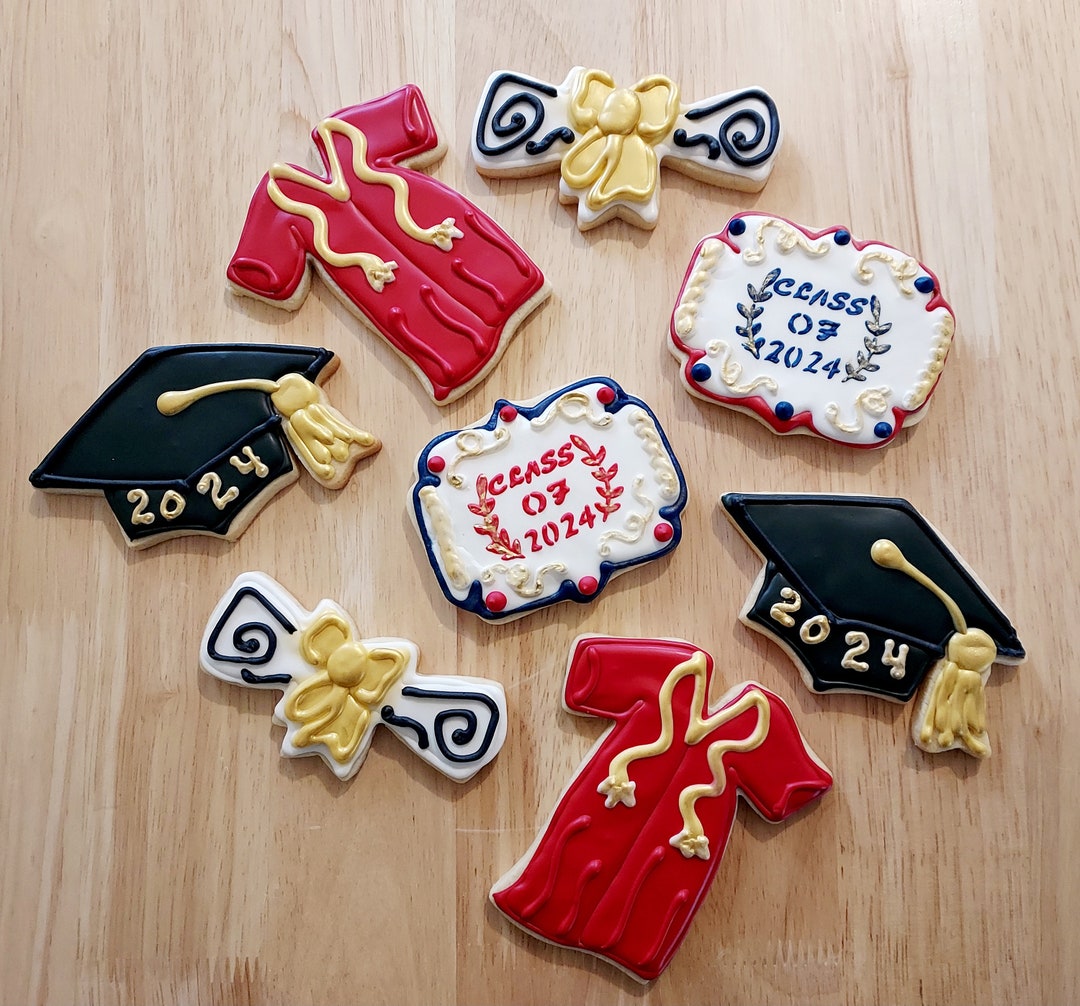 Custom Graduation Cookies, Personalized Grad Cookies, Grad Party Favor ...