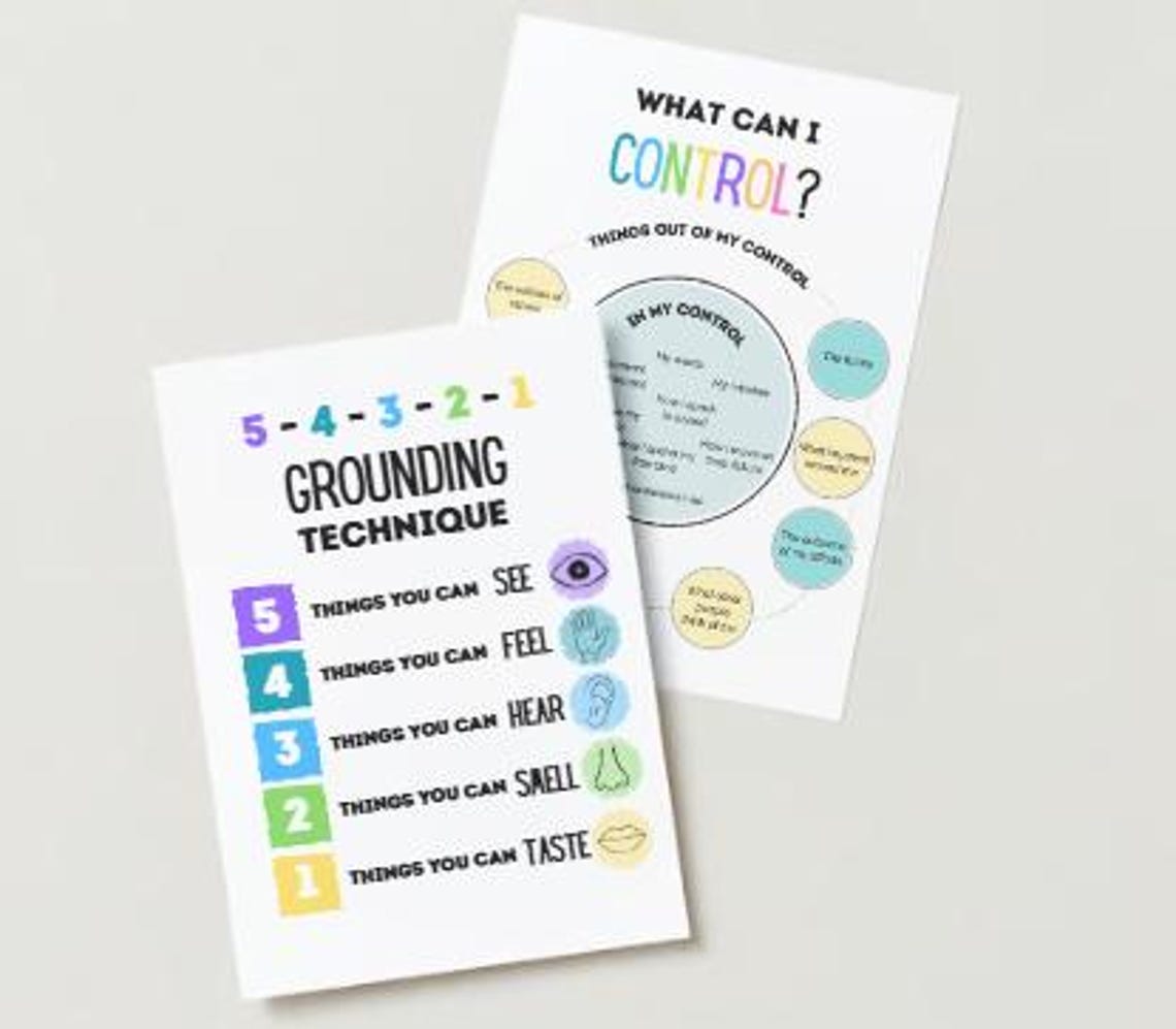 Printable Mental Health Visuals for Anxiety - Etsy