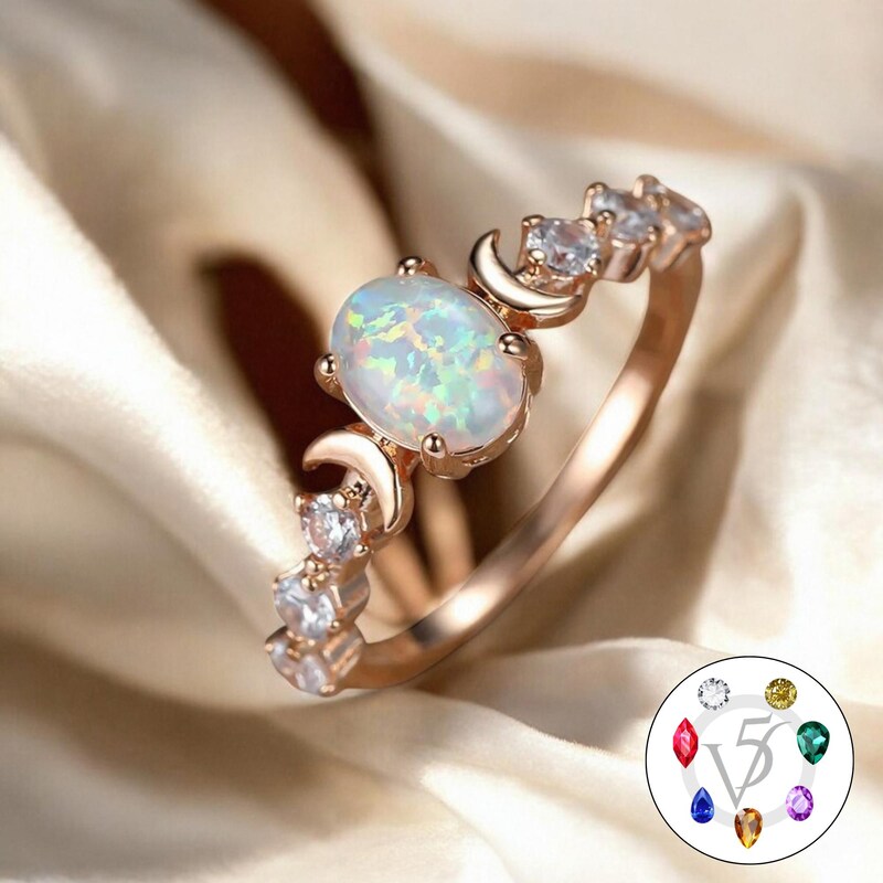 Moon Engagement Ring - Etsy