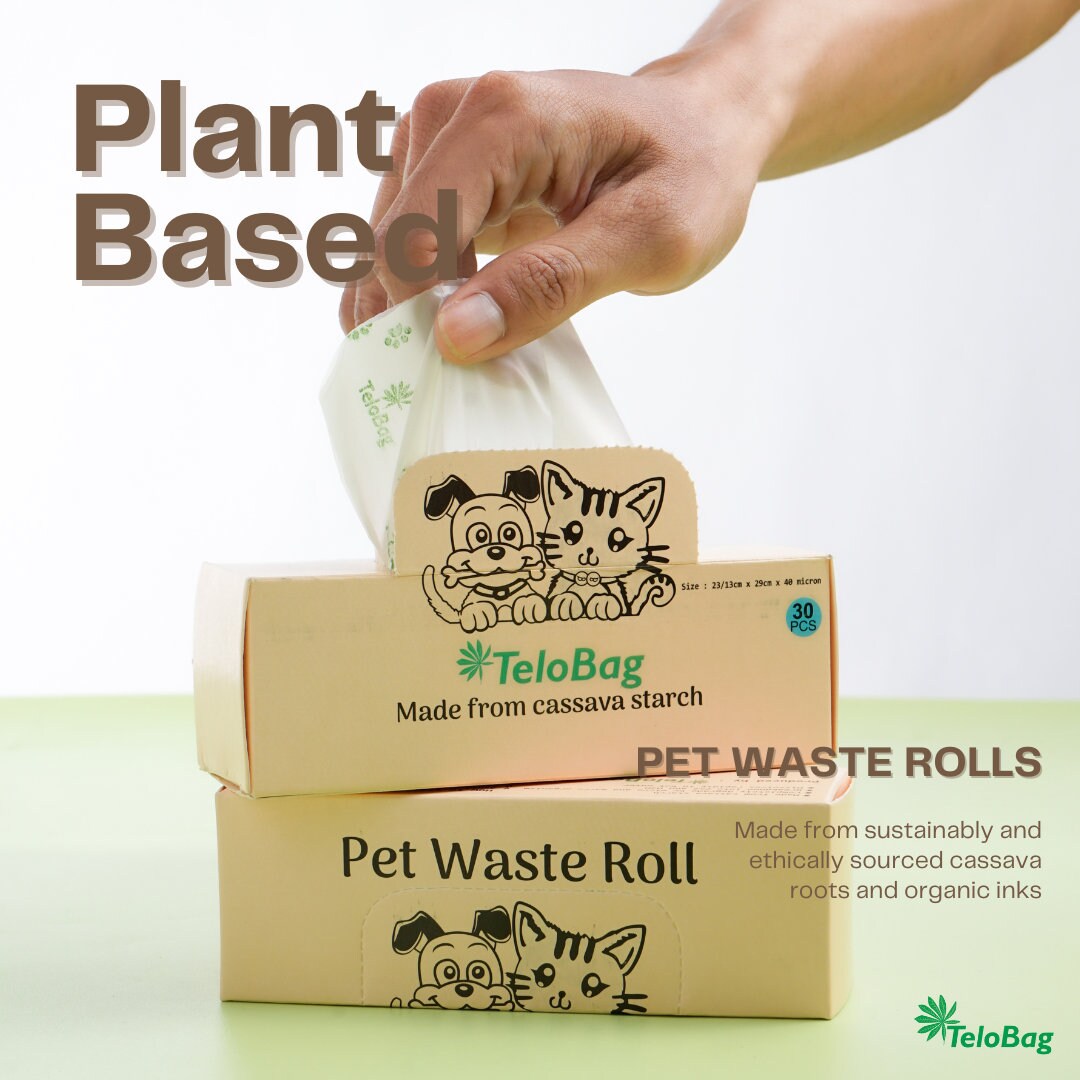 Telobag Plant Based Compostable Biodegradable Pet Waste Rolls - Etsy