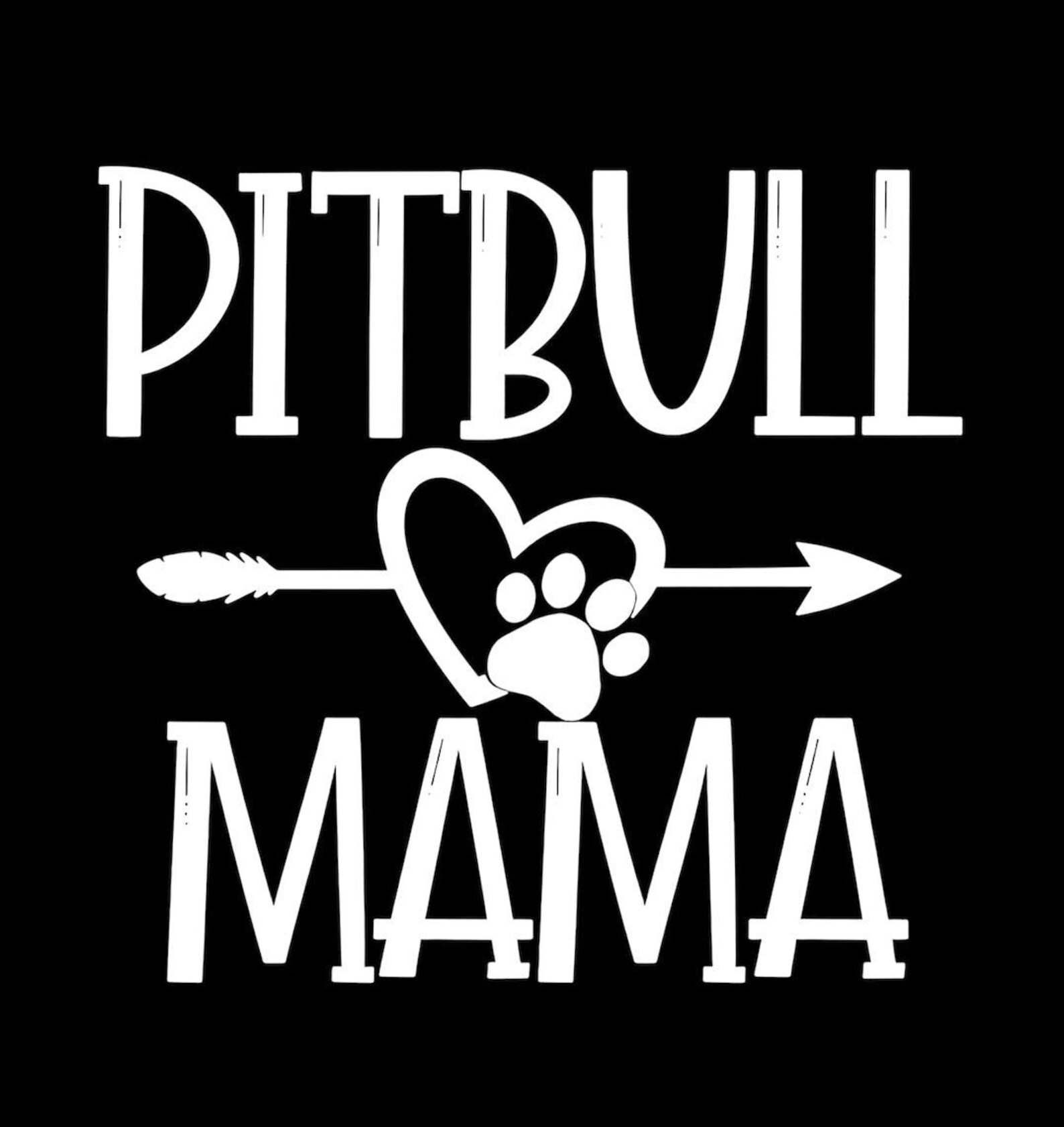 Pitbull Mama Vinyl Decal, Pitbull Decals, Pit Bull Owners Decals, Car ...