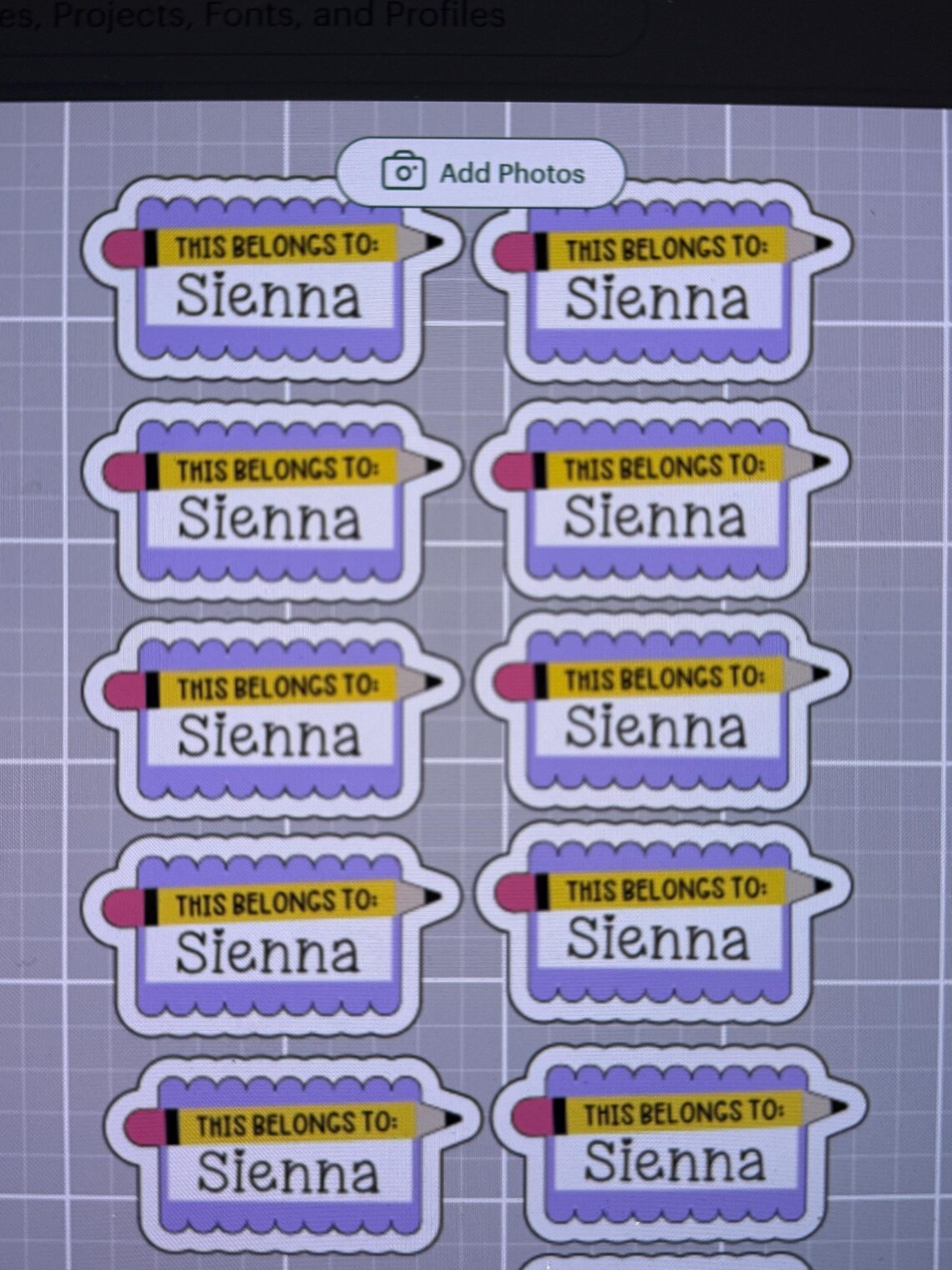 Name Stickers for Kids, Teachers, Friends, Personalized This Belongs to ...