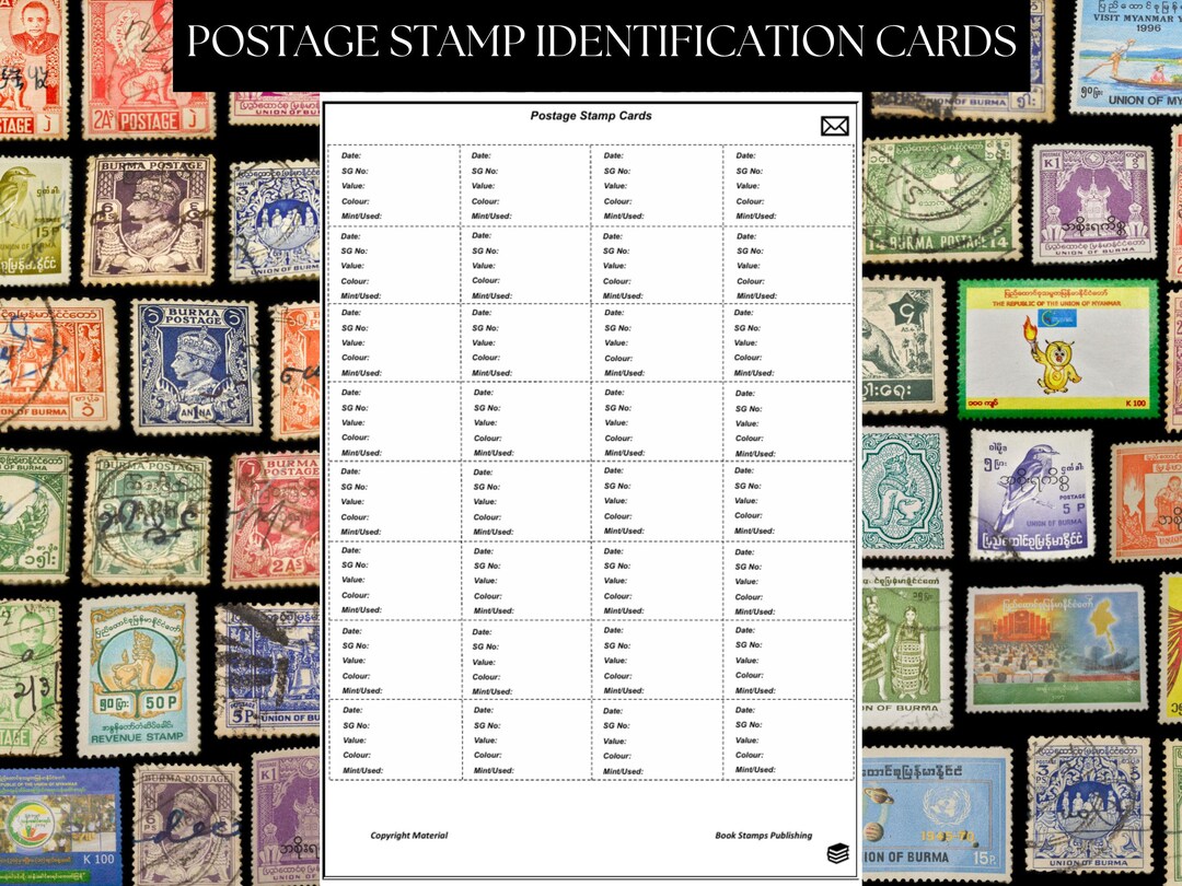 Postage Stamp Identification Cards - Etsy