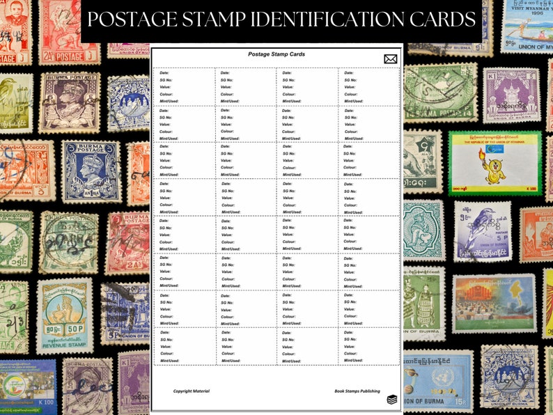 Postage Stamp Identification Cards - Etsy