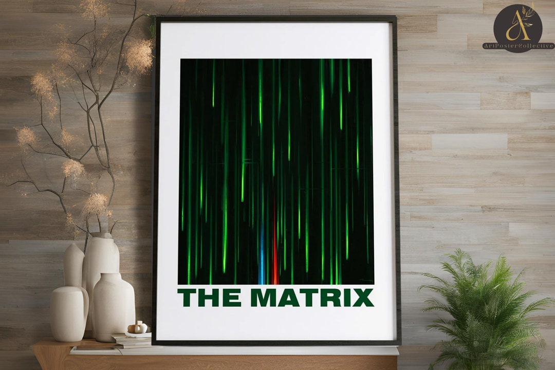 Matrix Movie Poster Morpheus and Neo Movie Poster Table Size Frameless ...