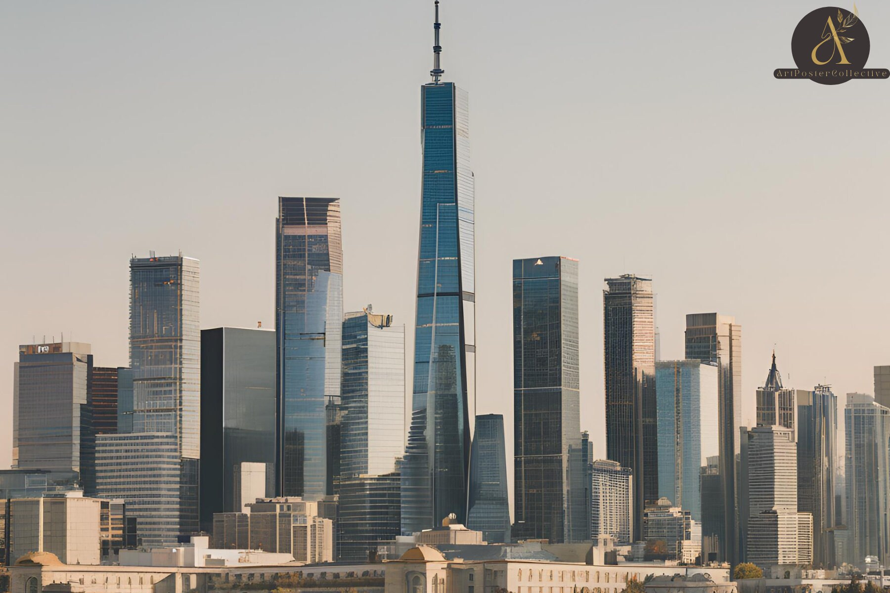 Skyscraper Digital Poster A2 Ready Size Printable High Resolution Urban ...