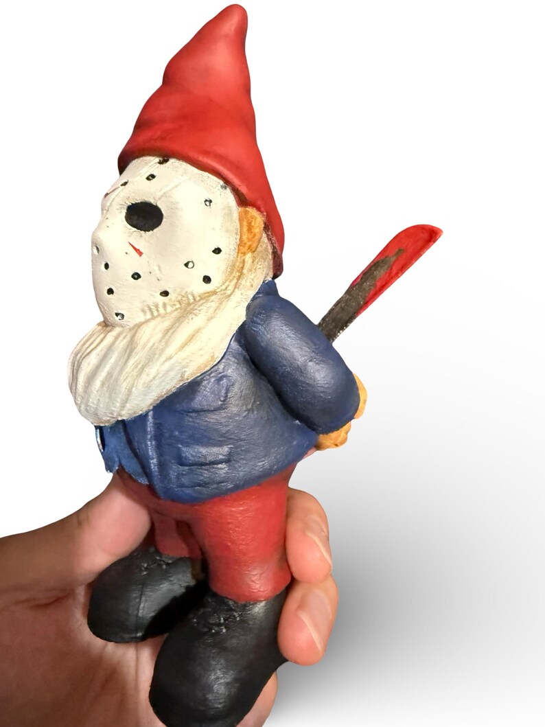 3D Printed Horror Jason Gnome – Creepy Garden & Shelf Decor - Etsy