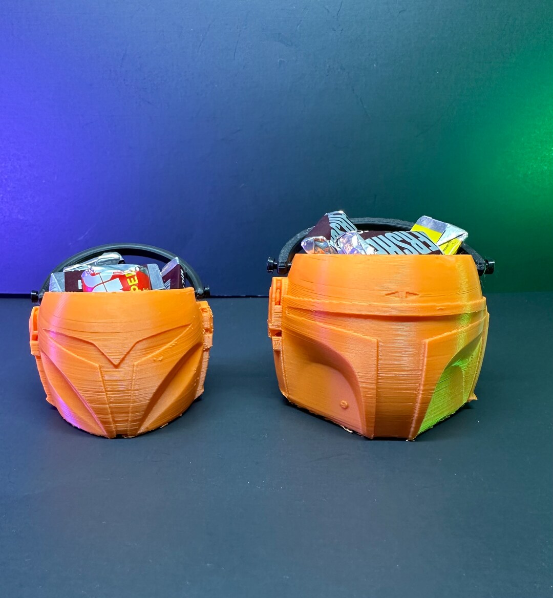 3D Printed Halloween Candy Buckets Star Wars Boba Fett, Bo Katan ...