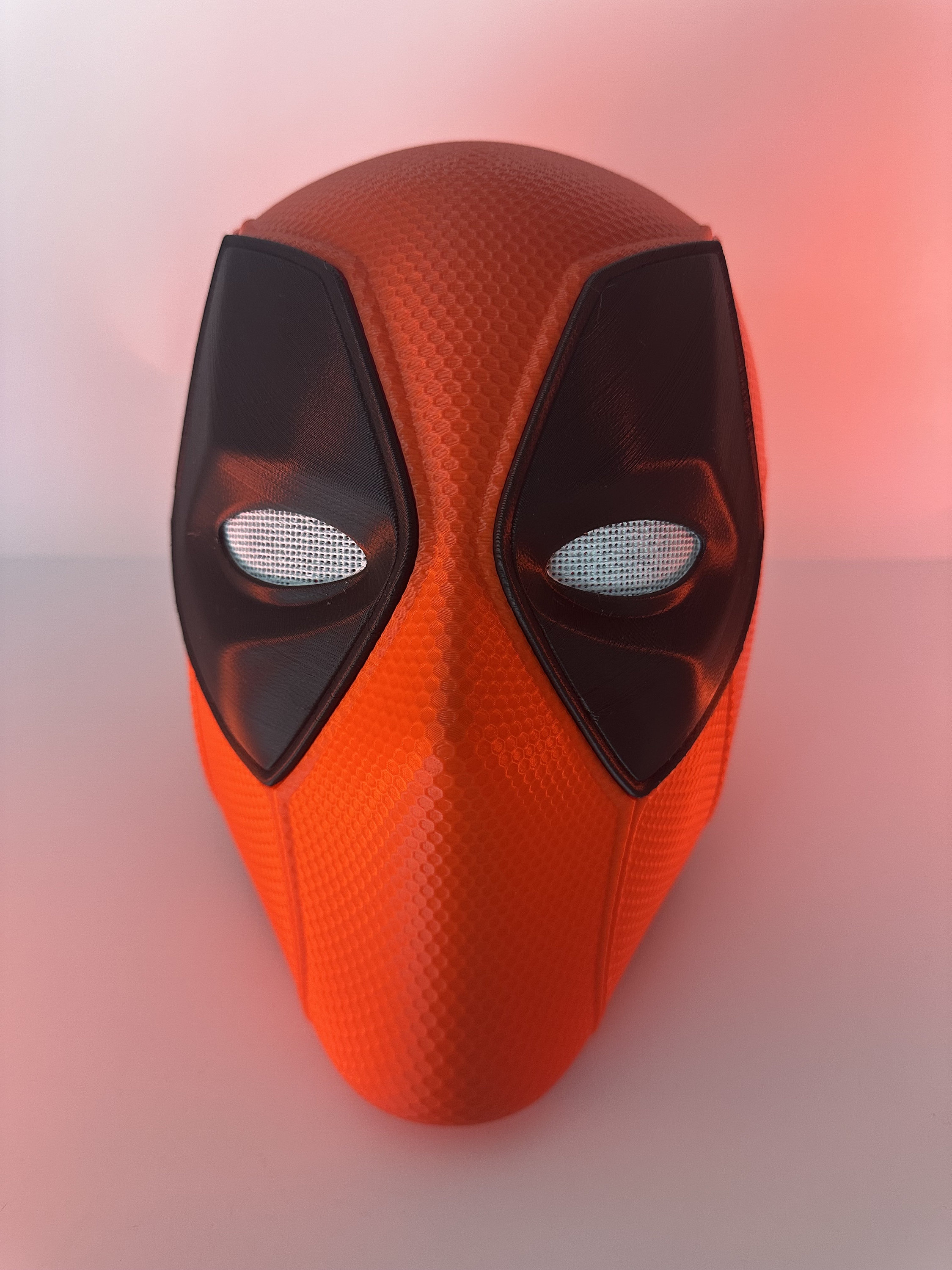 3D Printed Deadpool Helmet From Deadpool and Wolverine Movie. Held by ...