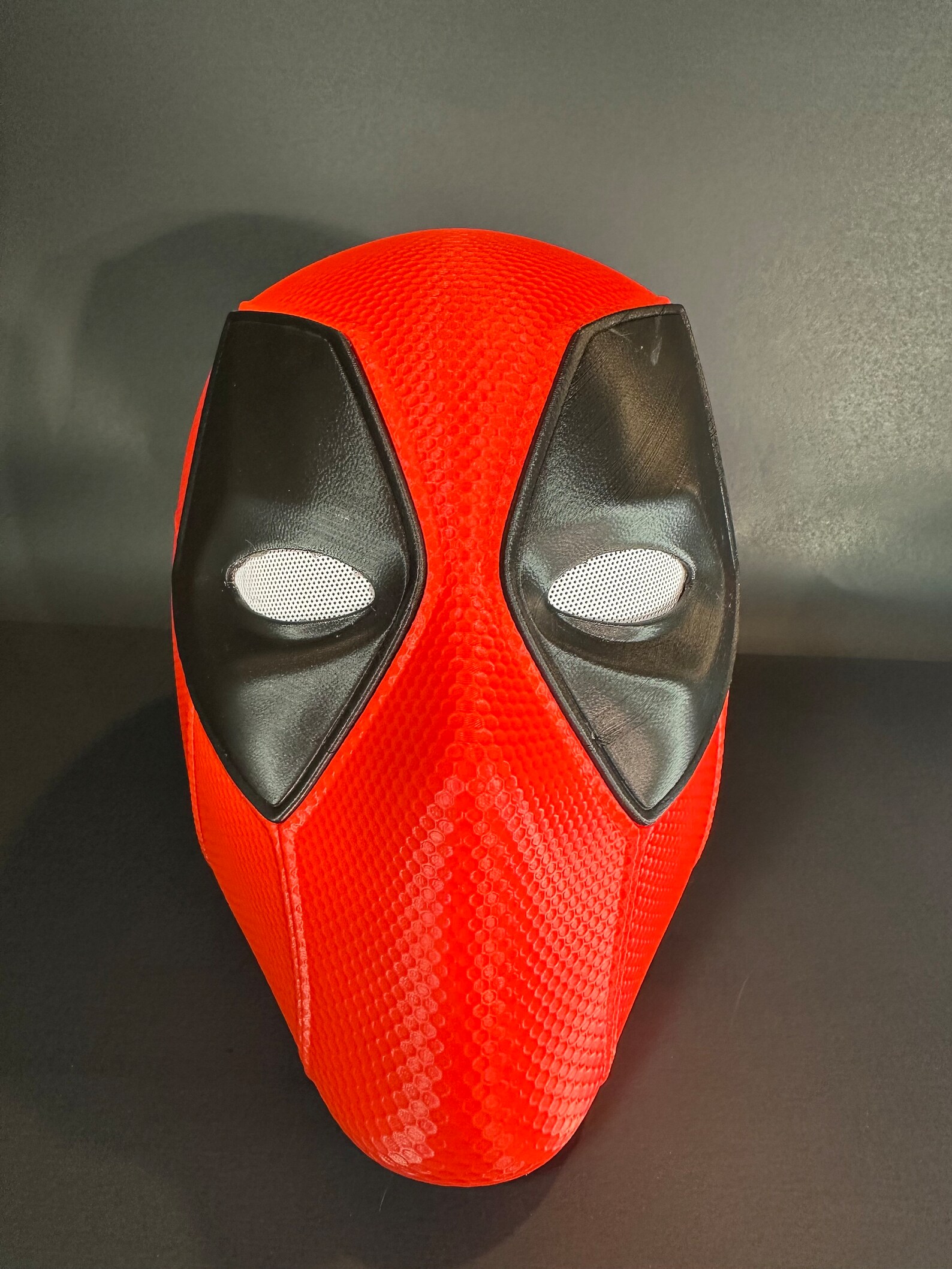 3D Printed Deadpool Helmet From Deadpool and Wolverine Movie. Held by ...