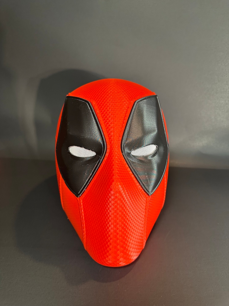 3D Printed Deadpool Helmet From Deadpool and Wolverine Movie. Held by ...