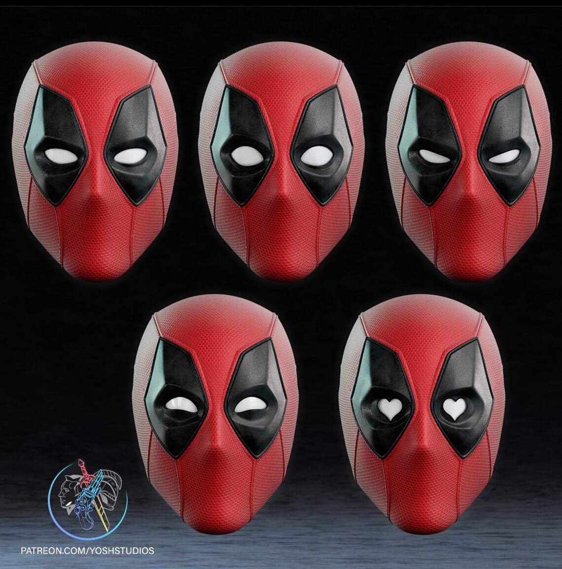 3D Printed Deadpool Helmet From Deadpool and Wolverine Movie. Held by ...