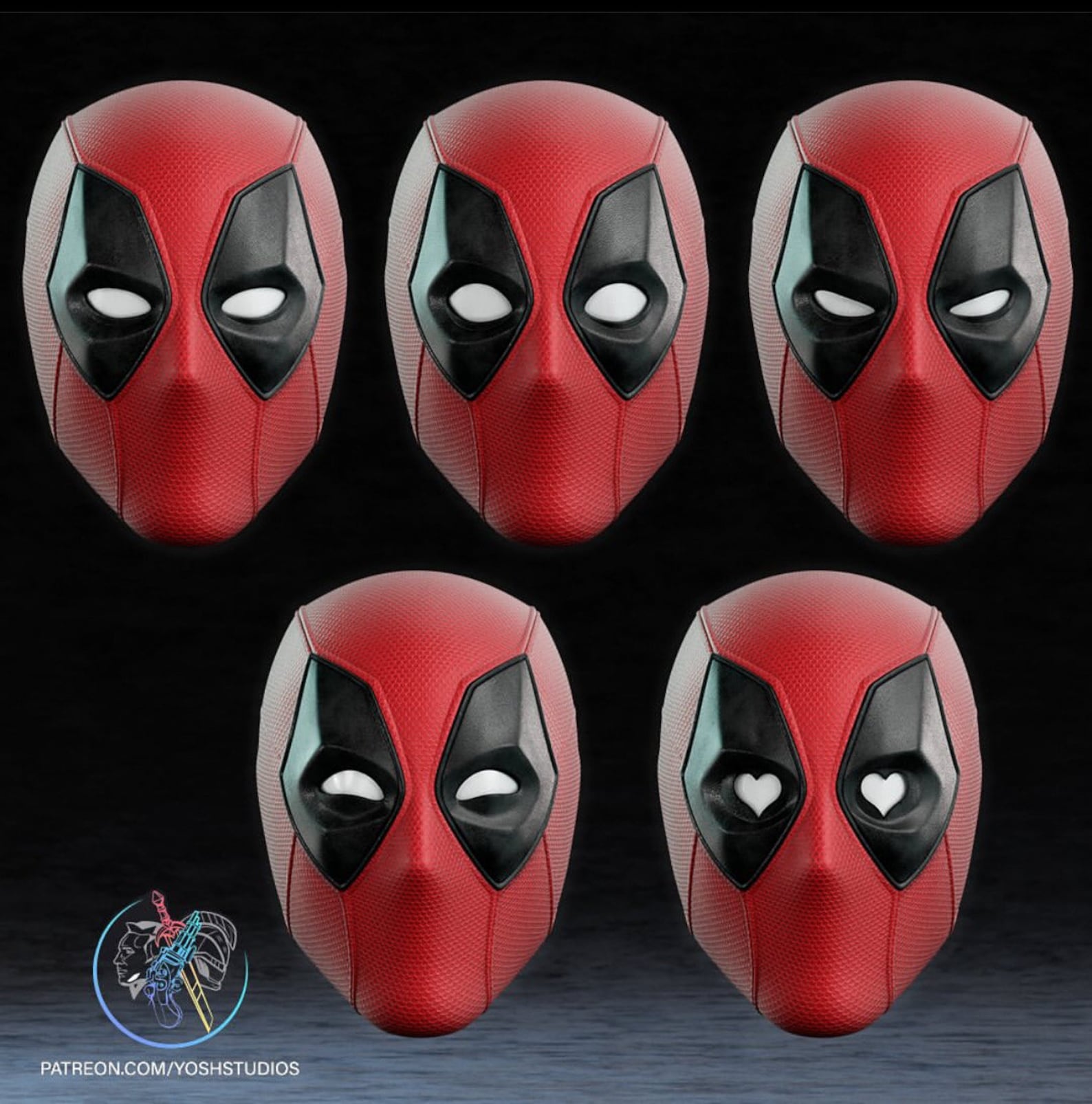 3D Printed Deadpool Helmet From Deadpool and Wolverine Movie. Held by ...