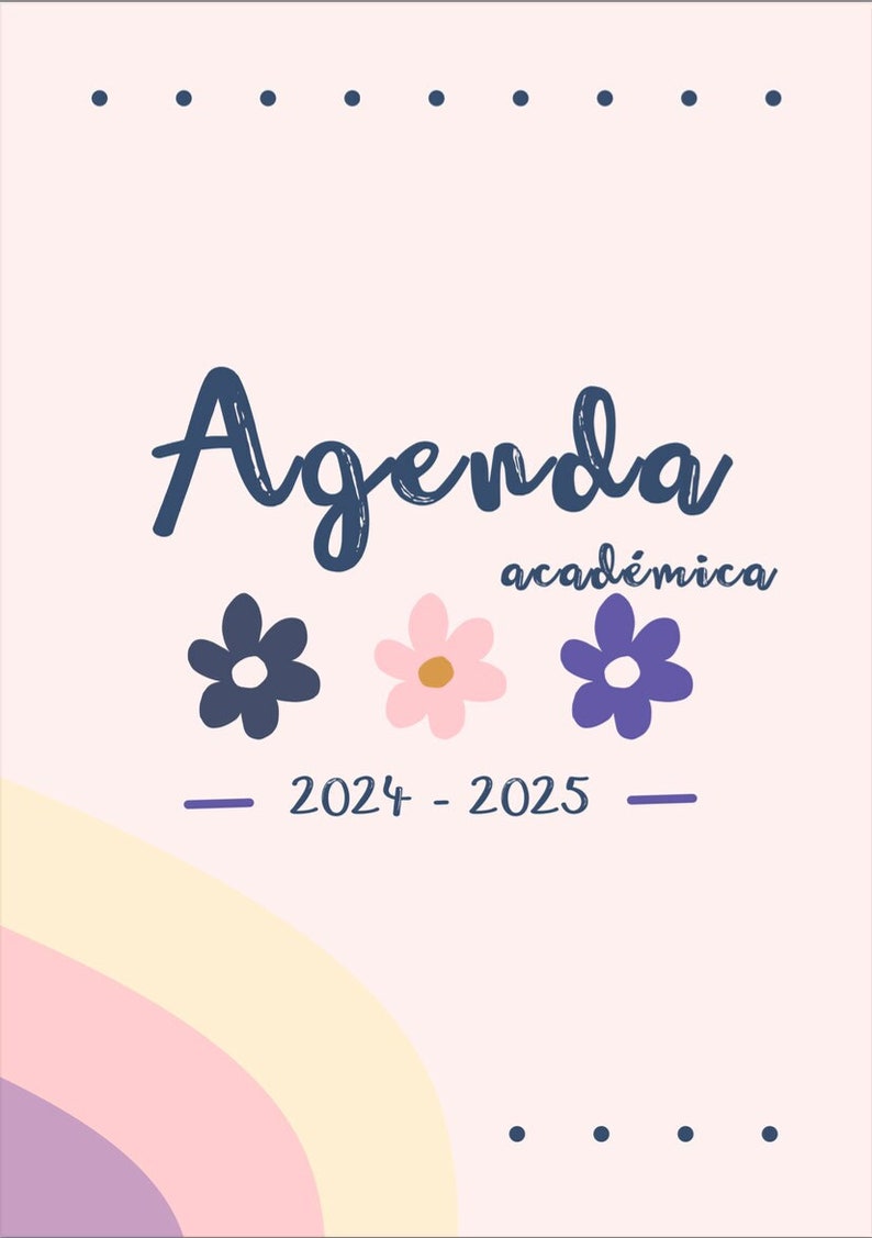 Agenda Floral Agosto 2024 a Julio 2025 Formato Mensual Y Semanal ...