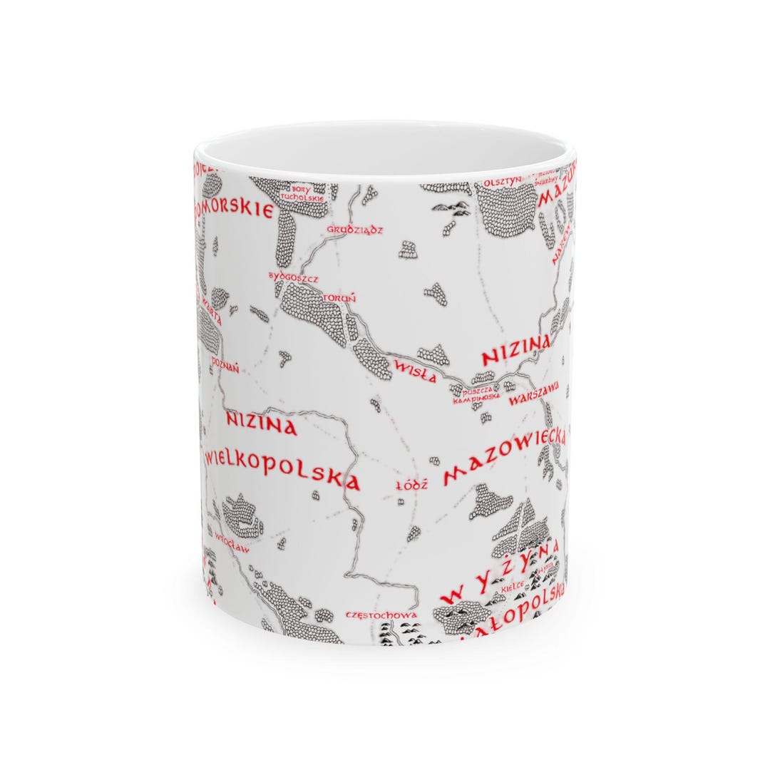 Ceramic Mug With Fantasy Map of Poland (central Poland) - Etsy