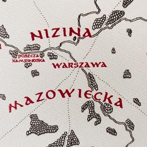 Hand-drawn Fantasy Map of Poland - Art Print - Etsy
