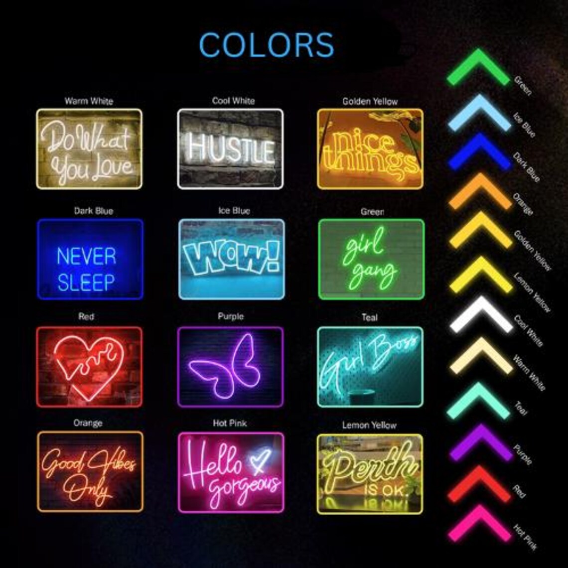 Customized LED Neon Sign, Aesthetic Wall Art, Custom Neon Sign, Wedding ...