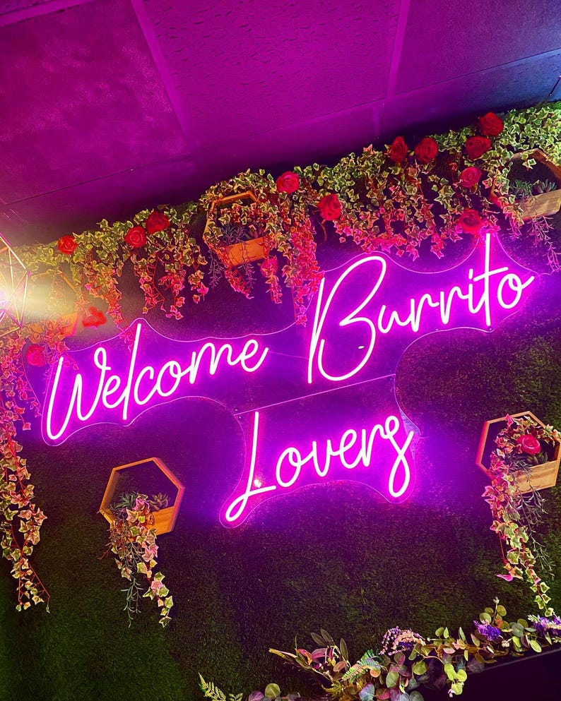 Customized LED Neon Sign, Aesthetic Wall Art, Custom Neon Sign, Wedding ...