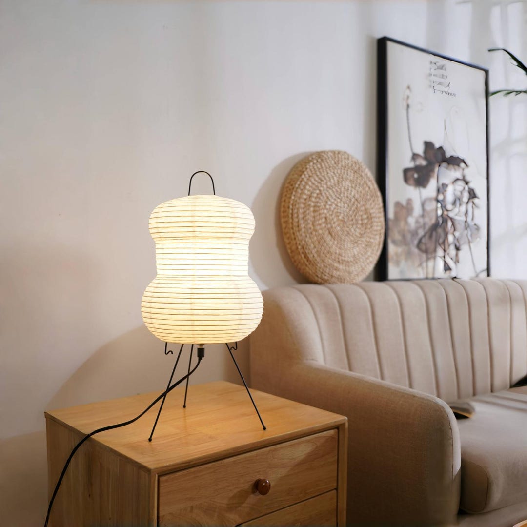 Rice Paper Lamp.noguchi Lamp. Akari Lamp. Japandi Lamp. Cozy Lamp ...