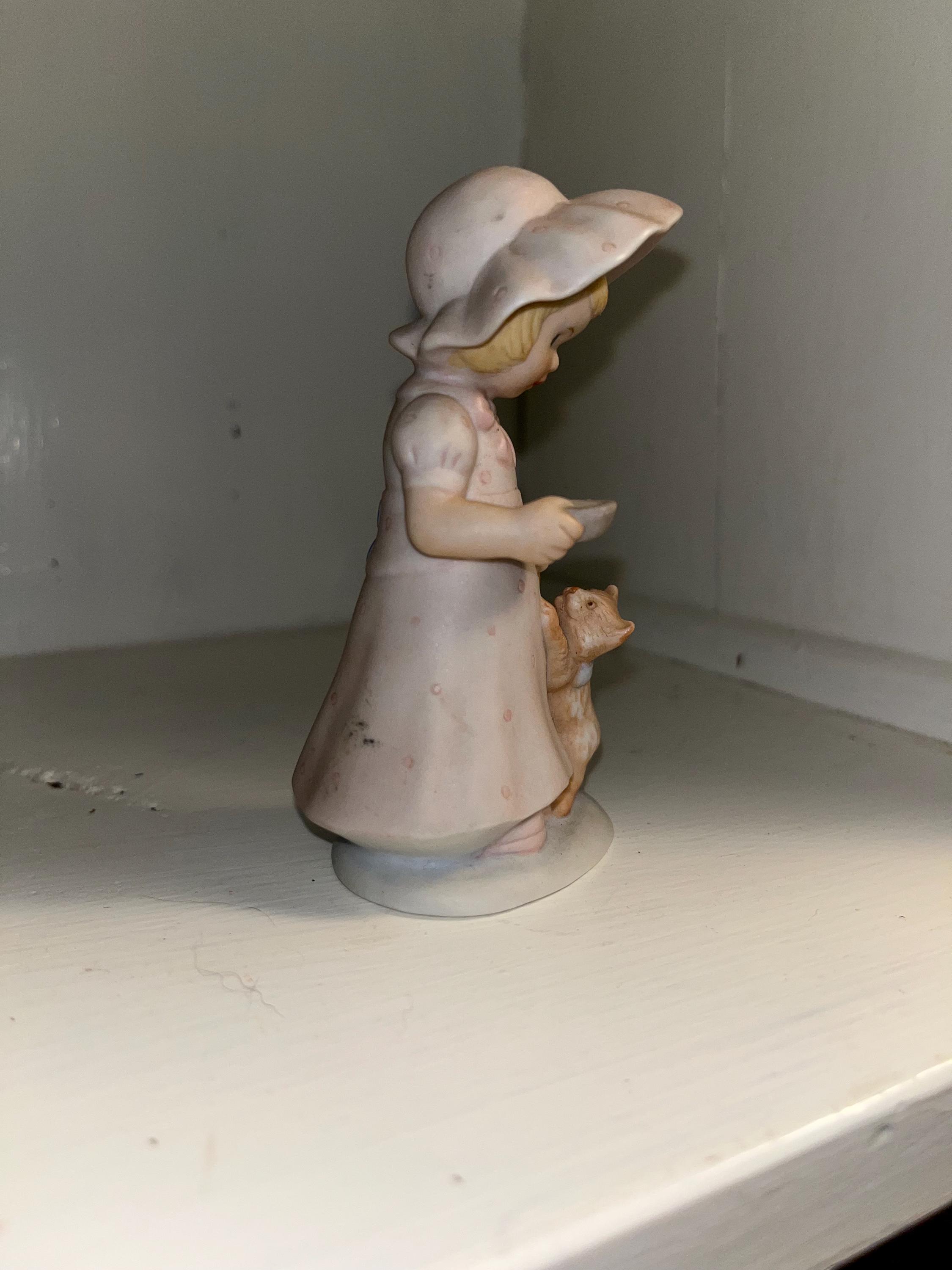 Blue Button Twins Little Girl Figurine - Etsy