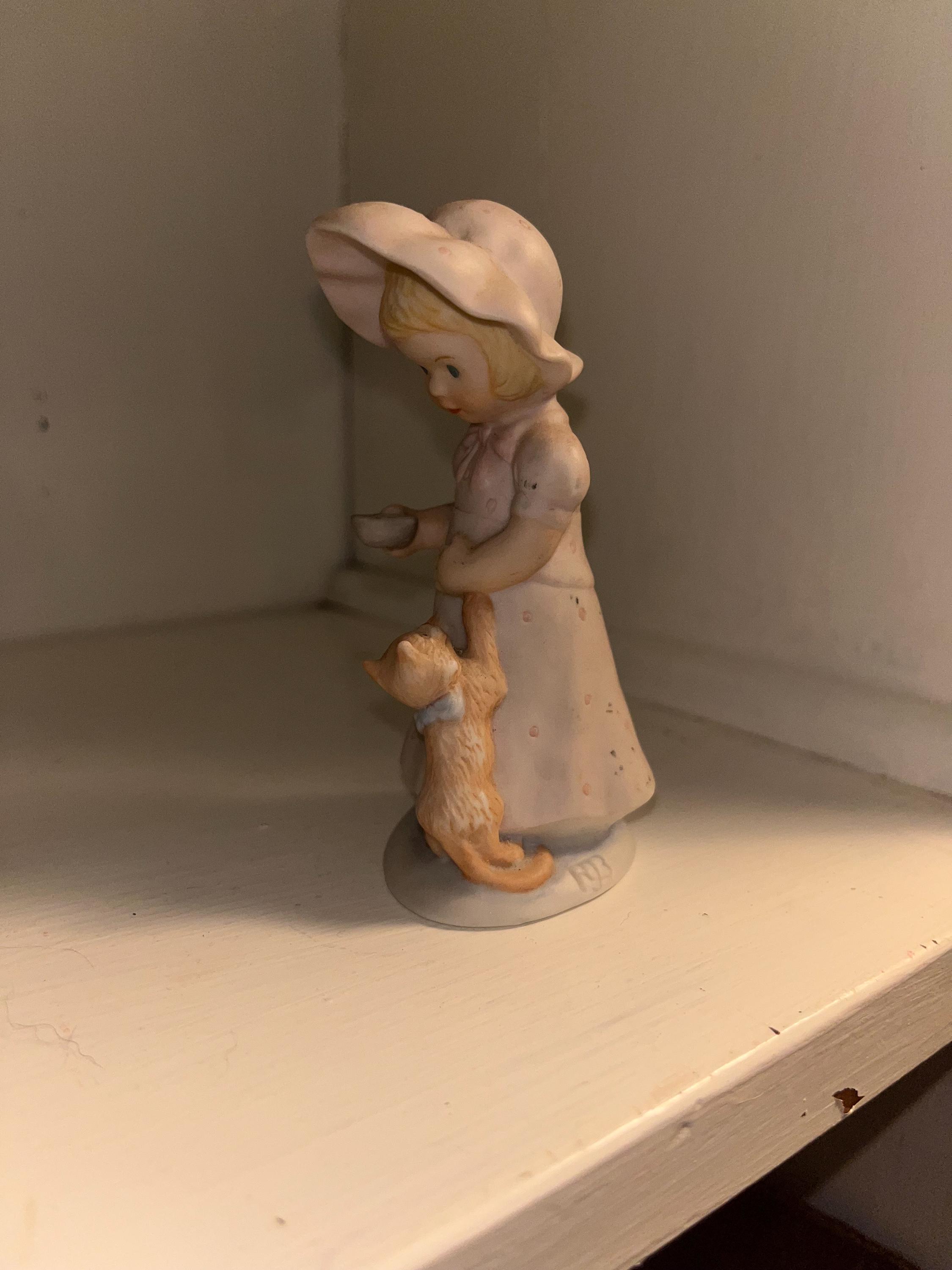 Blue Button Twins Little Girl Figurine - Etsy