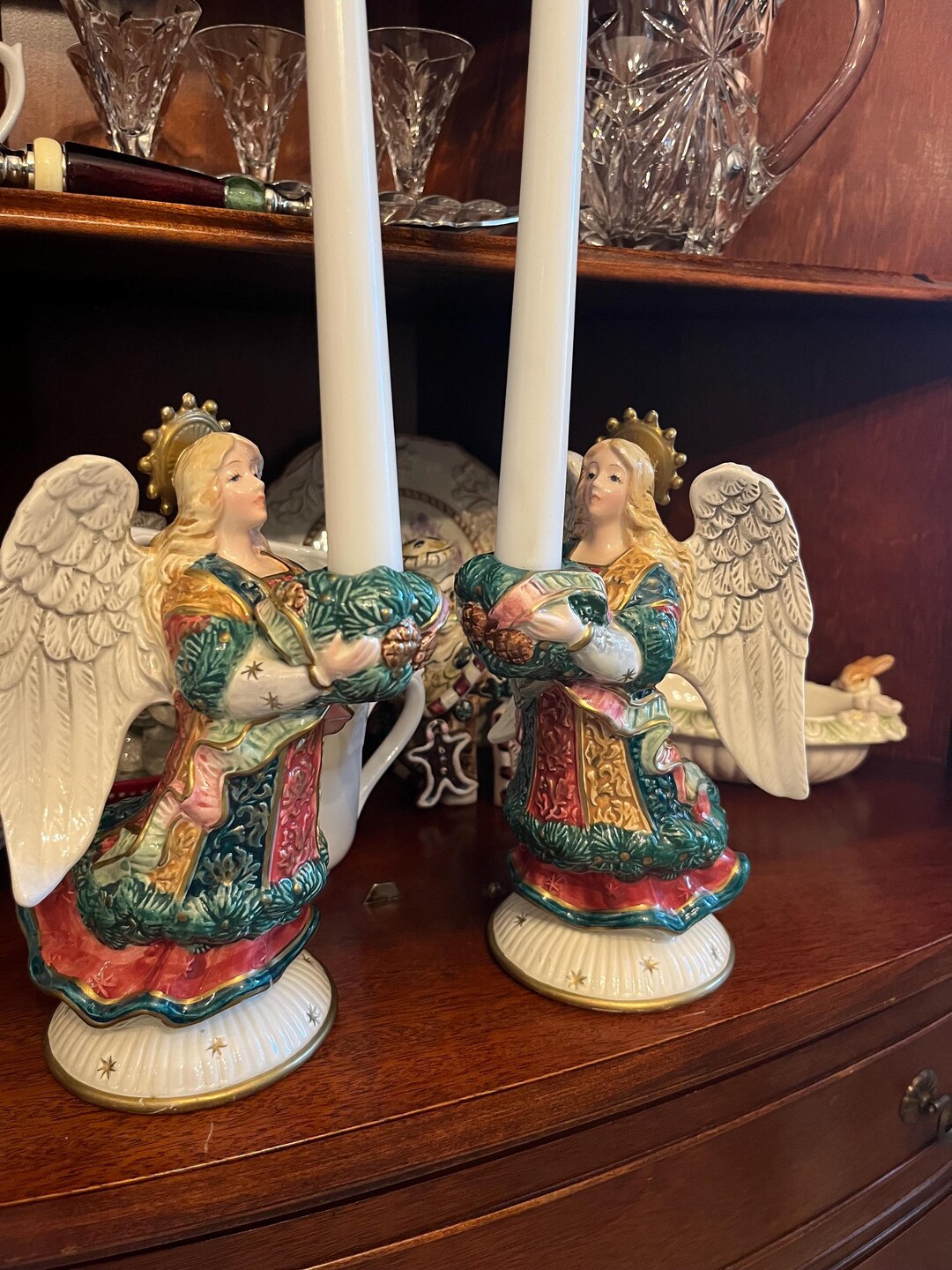 Pair of Fitz and Floyd Christmas Angels - Etsy