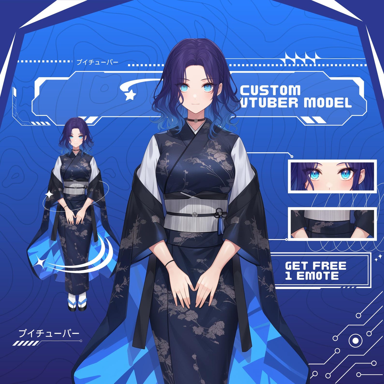 Vtuber Design,anime Art, Live 2D Model,live 2D Rigging,vtuber, Rigging ...