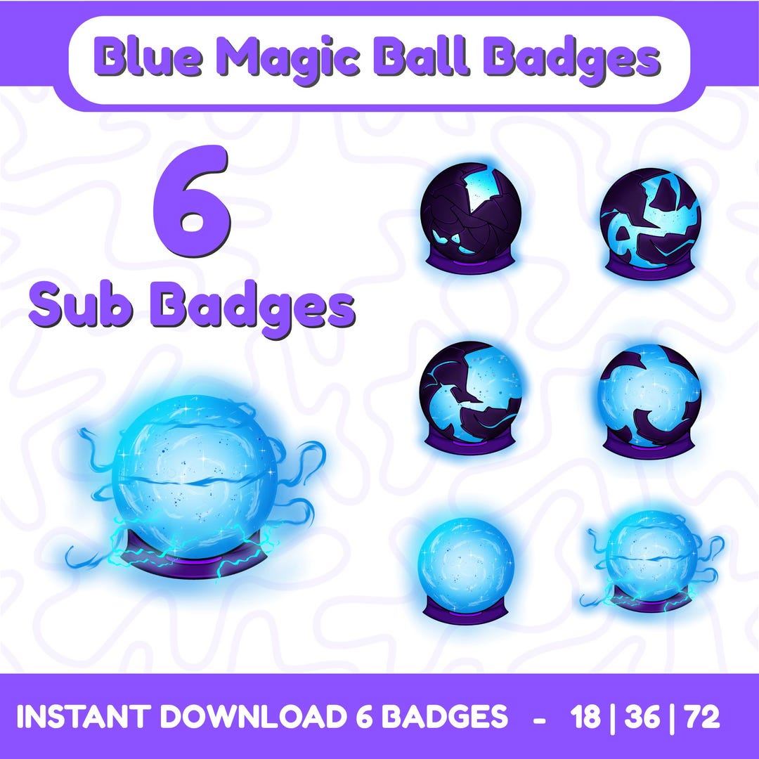 Ready to Use File : Magic Ball Subbadges Package | Gift Emotes | Badges ...