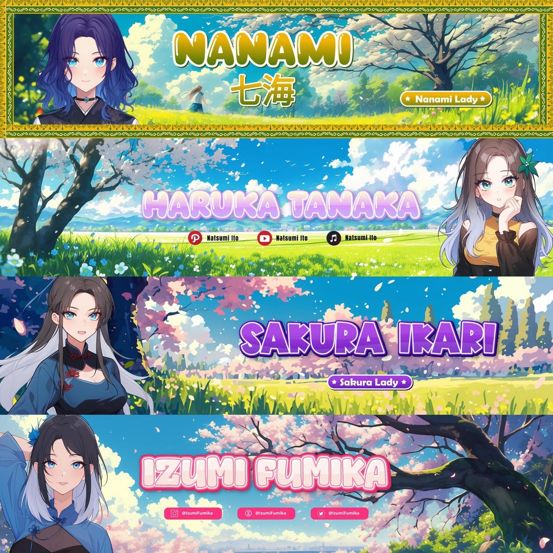 Custom Twitch Banner Custom Vtuber Banner Twitch Banner Header Twitter ...