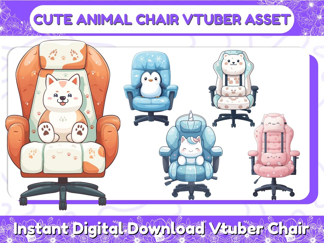 Cute Animal Chair Vtuber Asset (instant Download), Vtuber Streaming ...