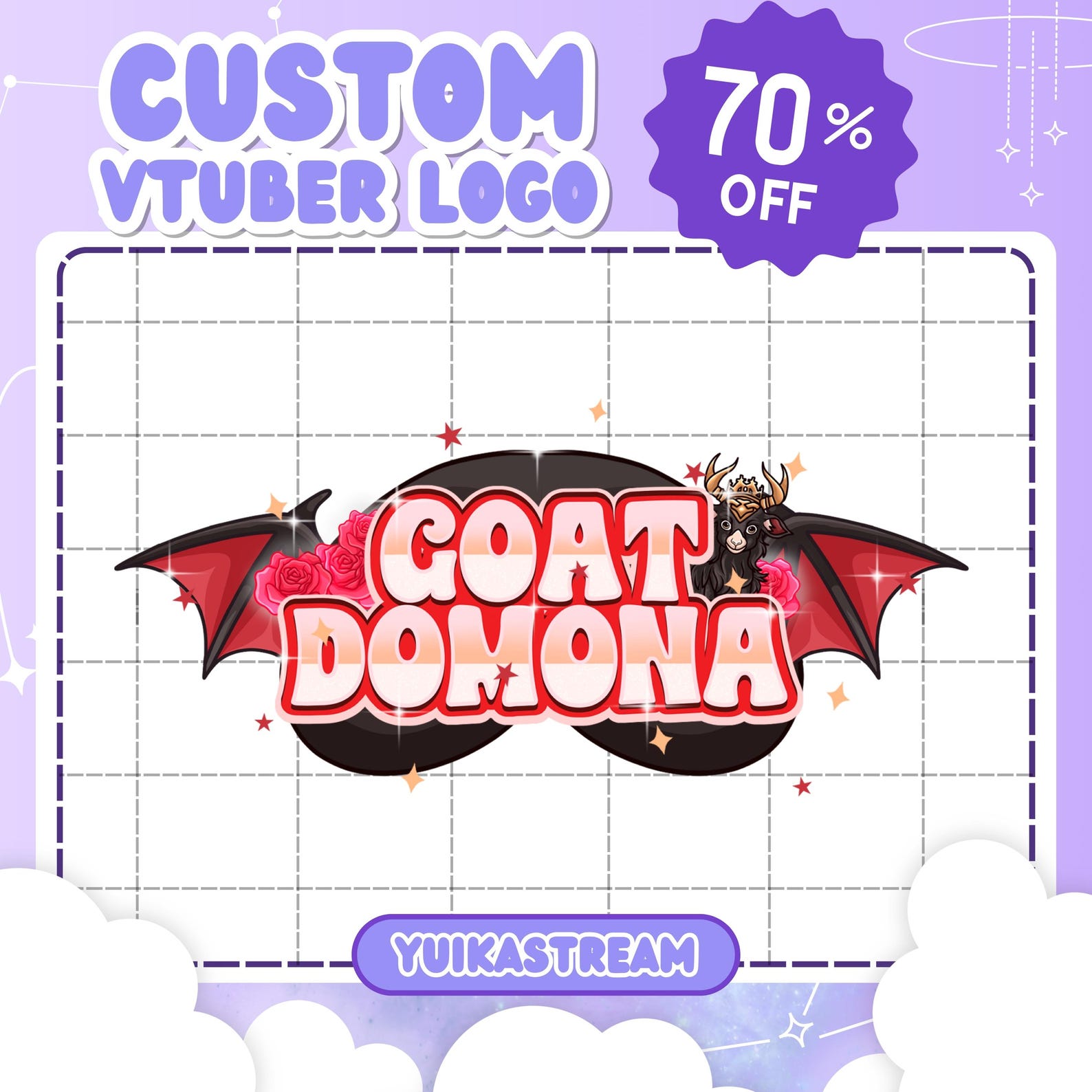 Custom Chibi Cute Animated Vtuber Logo for Your Vtuber, Animated Logo ...