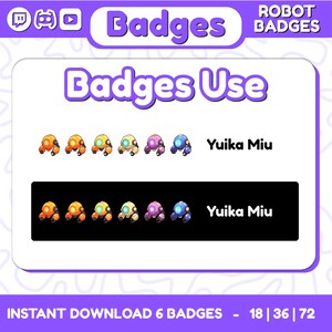 Twitch Badges | Robot Sub Badges Evolution | Twitch Emotes | Gift ...