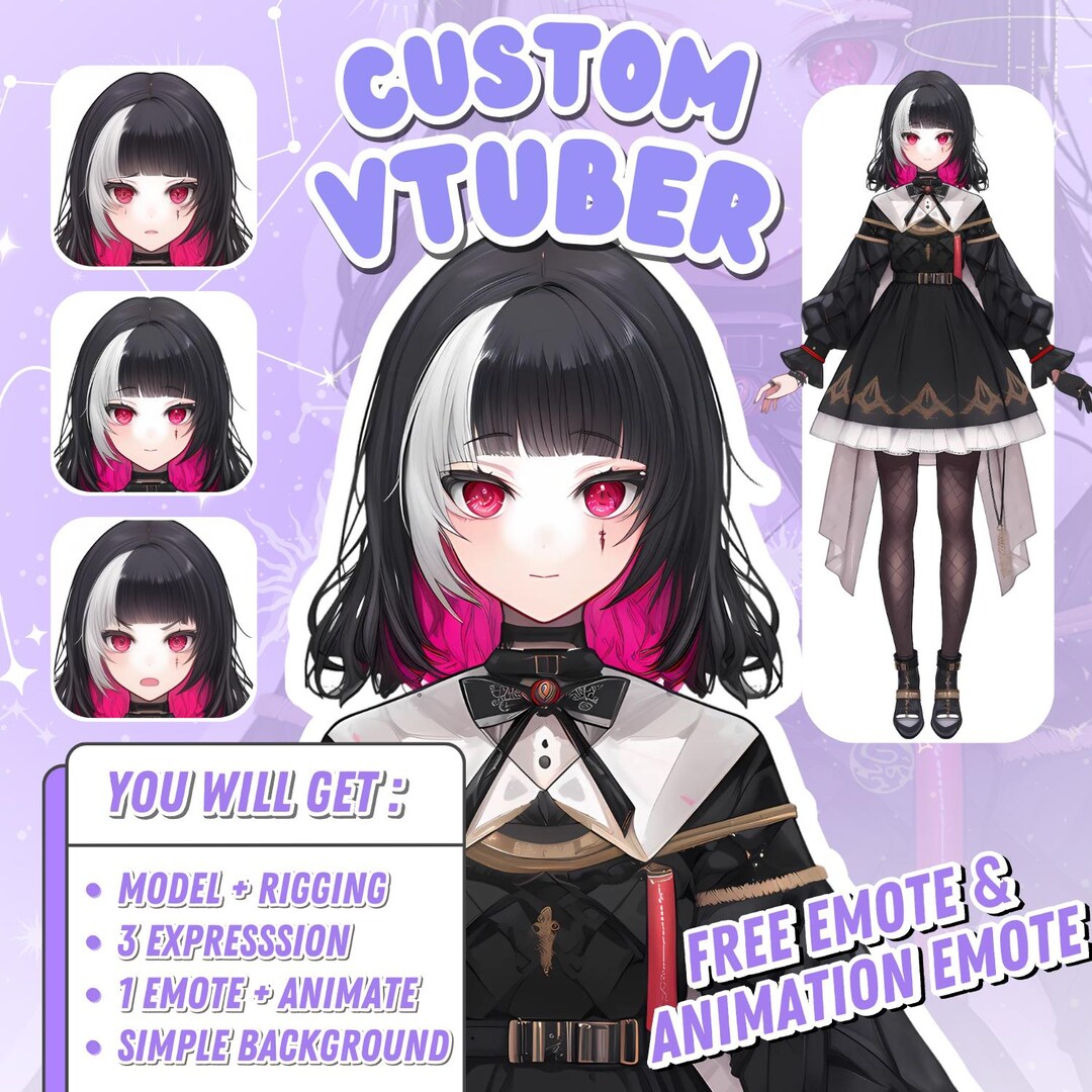 Custom Live2d Vtuber Commission Custom Vtuber Model Vtuber Assets ...