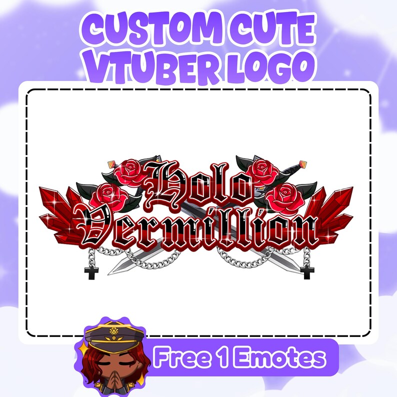 Custom Chibi Cute Animated Vtuber Logo for Your Vtuber, Animated Logo ...