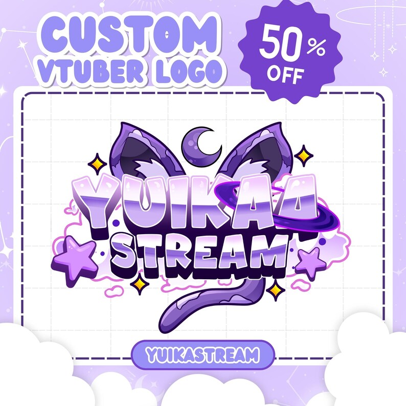 CUSTOM VTUBER LOGO Logo Vtuber, Custom Vtuber Logo Commission, Cute ...