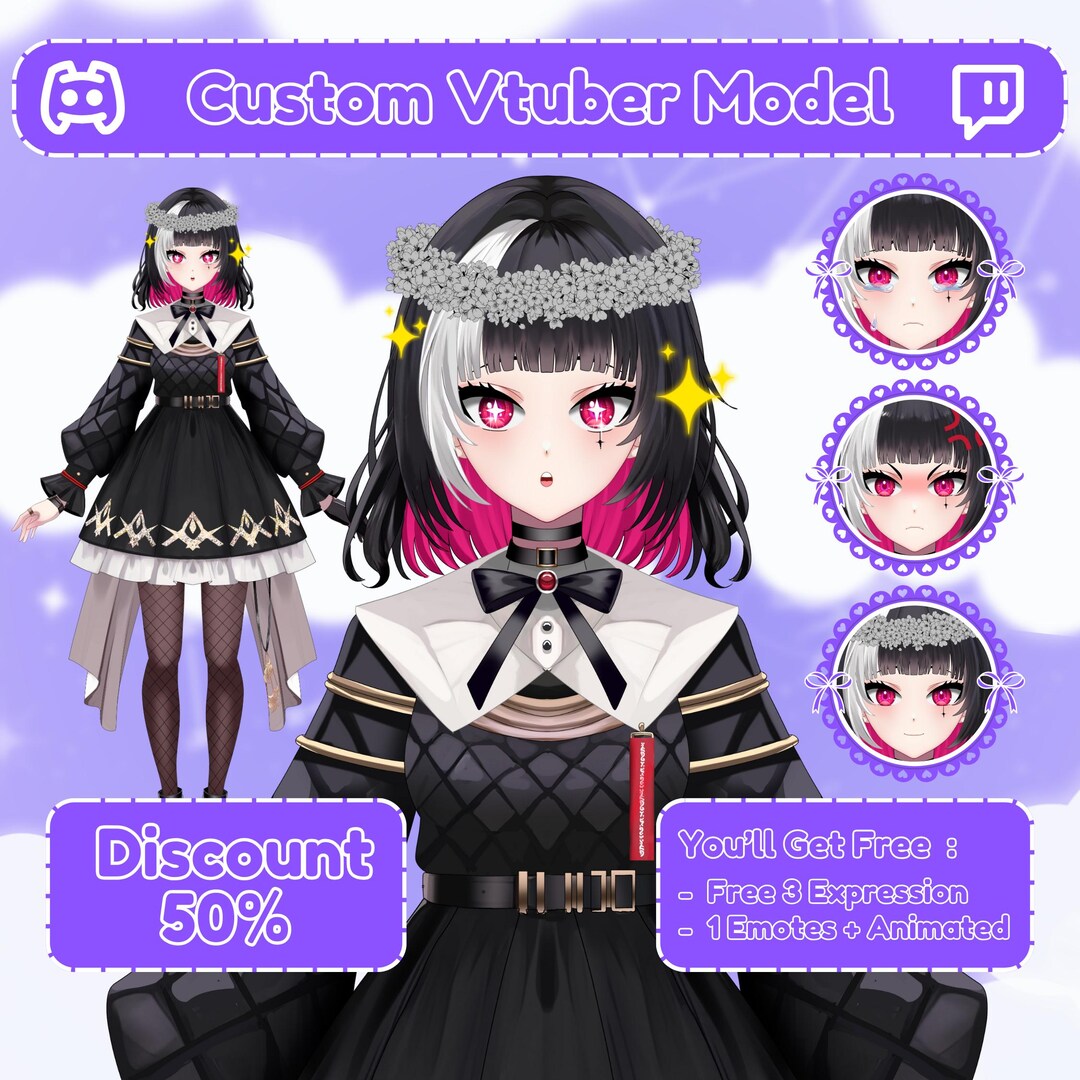 Custom Vtuber Model, Live2d Model, Vtuber Character, Anime Vtuber ...