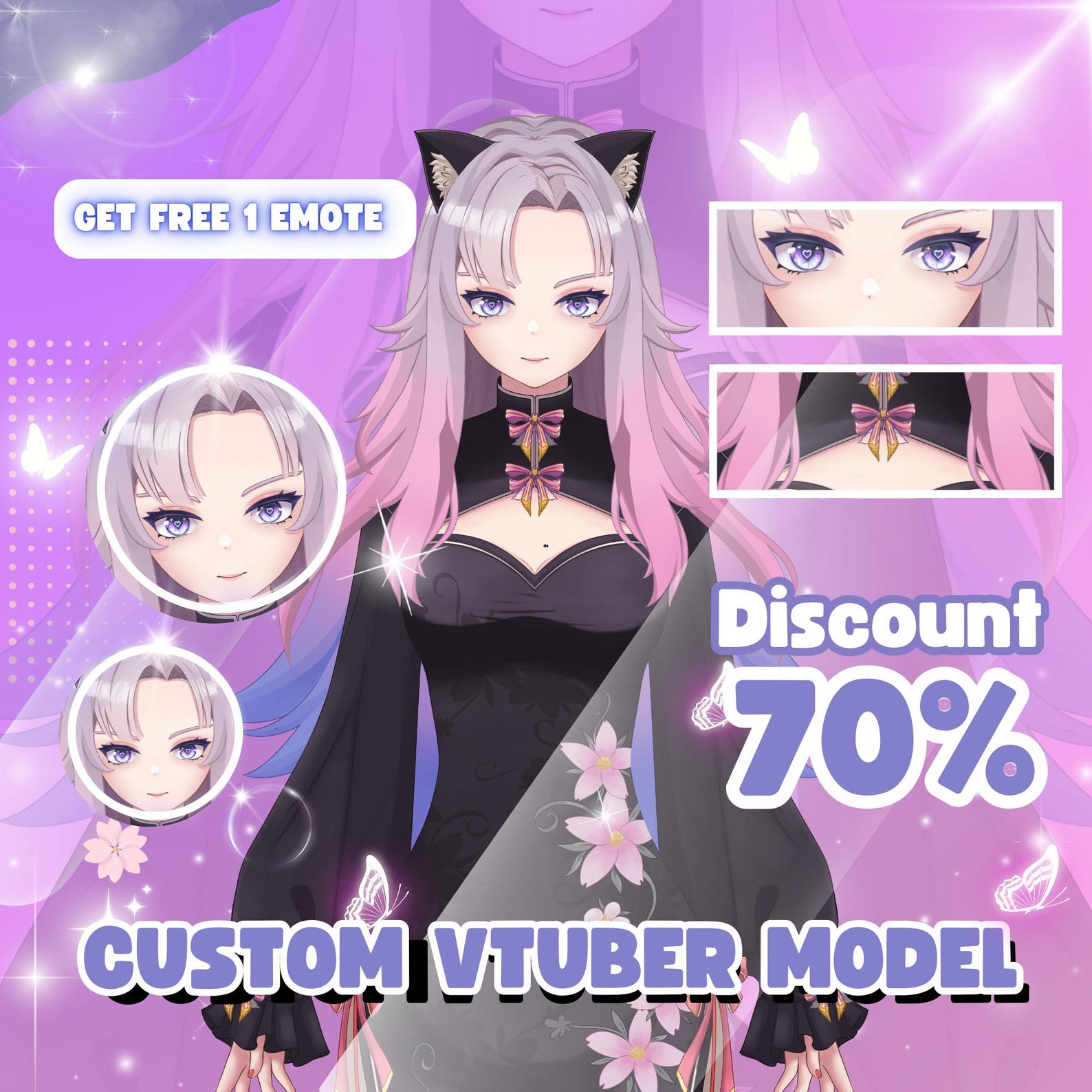 Vtuber Design,anime Art, Live 2D Model,live 2D Rigging,vtuber, Rigging ...