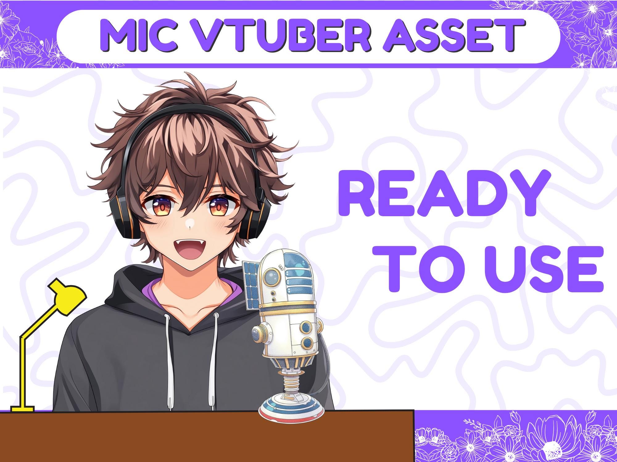 Astronaut ( Rocket ) Microphone's Vtuber Asset for Your Stream - Etsy