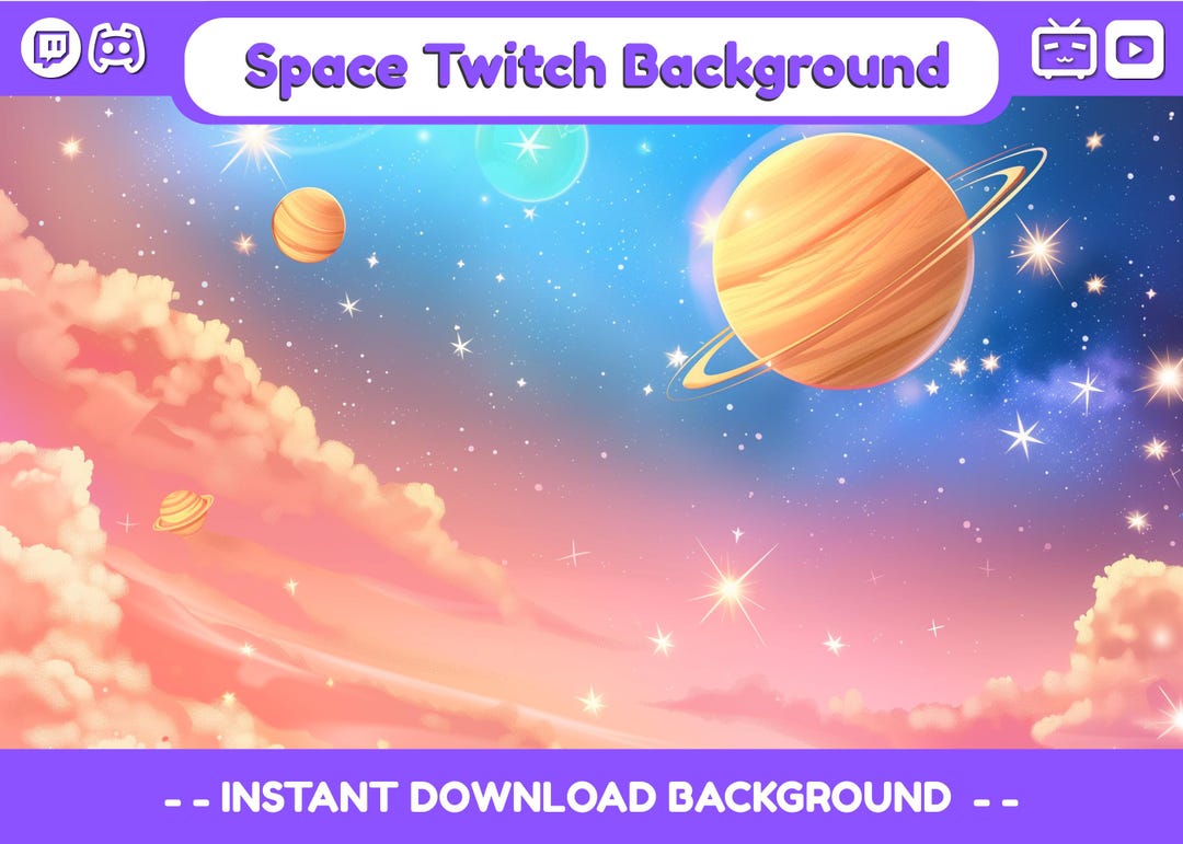 Galaxy Space Vtuber Background | Stream Overlay Design | Background ...