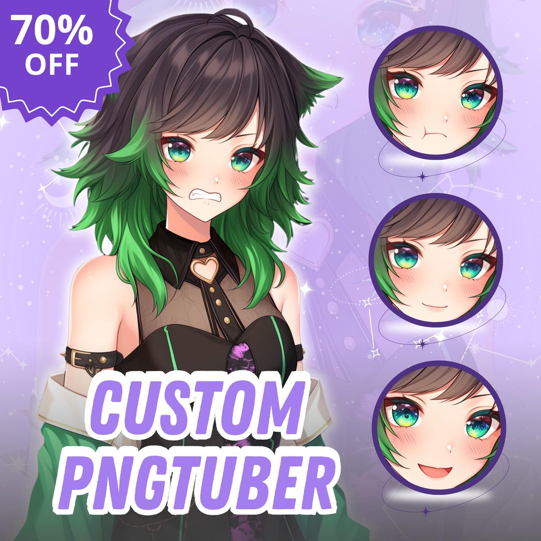 PNGTUBER Vtuber Avatar for Gaming Streaming Gif Pngtuber Custom ...