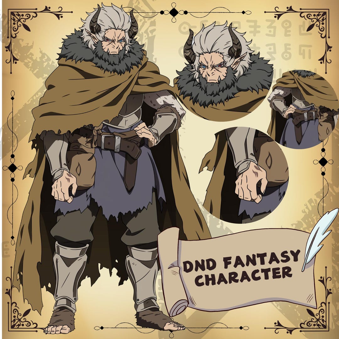 Custom Fantasy Character Anime Styled Dnd Characters Fantasy RPG ...