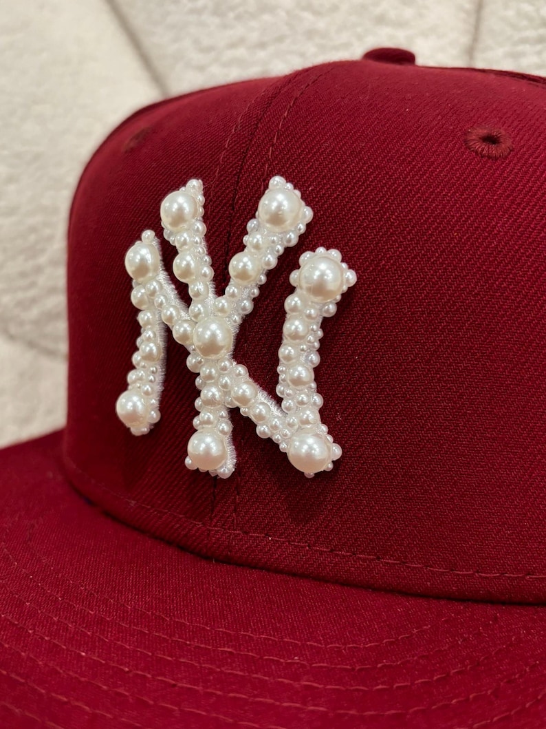 Pearl Jeweled NY Logo Fitted Cap - Etsy