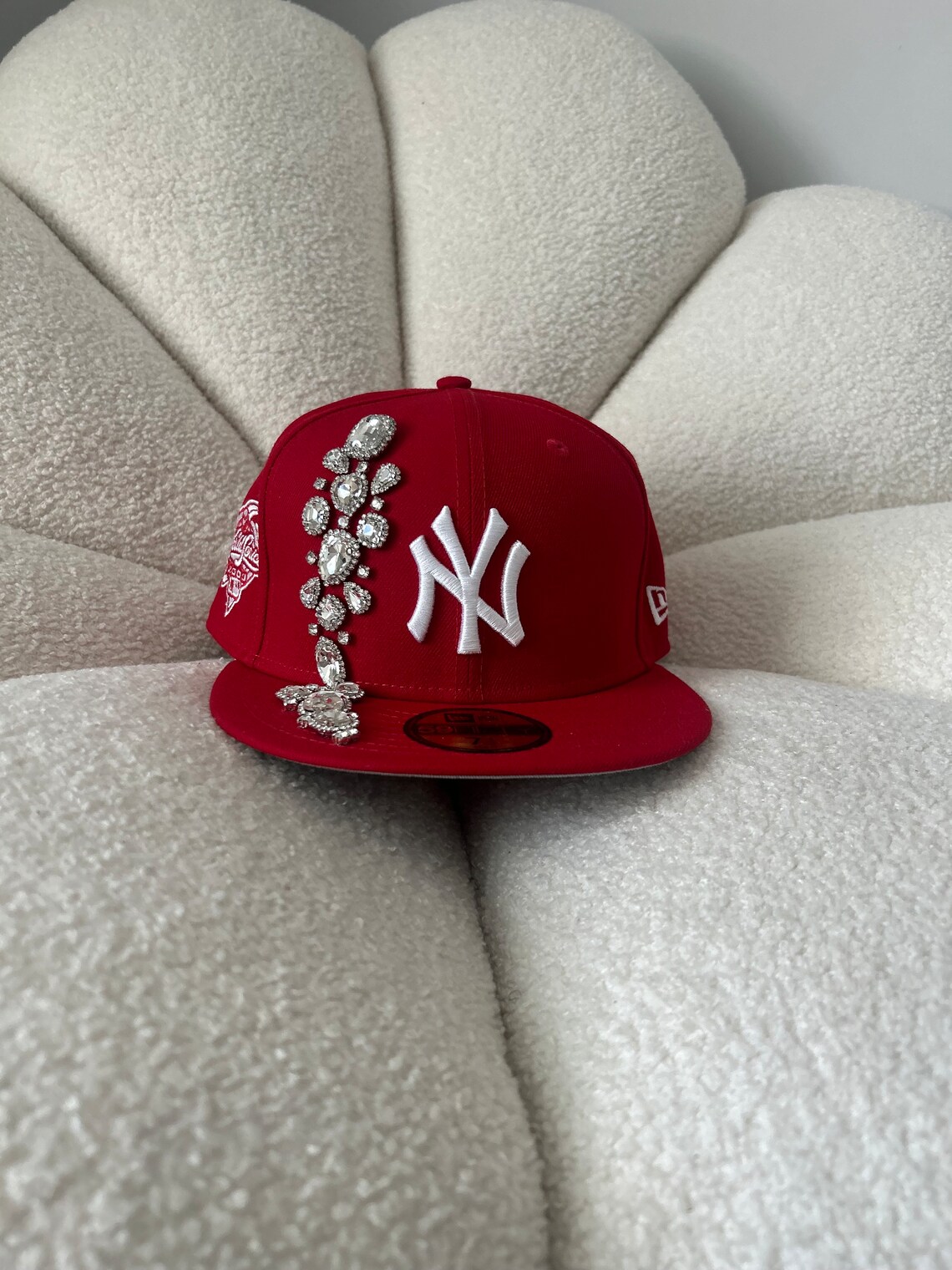 Bedazzled Rhinestone NY Fitted Cap - Etsy